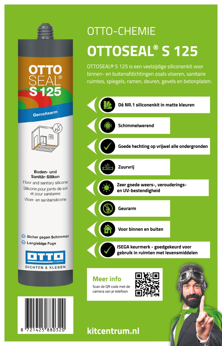 Ottoseal S125 kleurenkaart | 47 kleuren kit | Kitcentrum - Kitcentrum.be