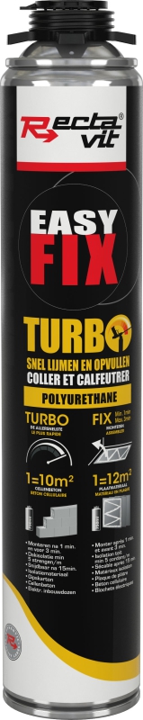 Rectavit Easy Fix Turbo NBS 750ml - Purschuim: Steenlijm - Kitcentrum.nl