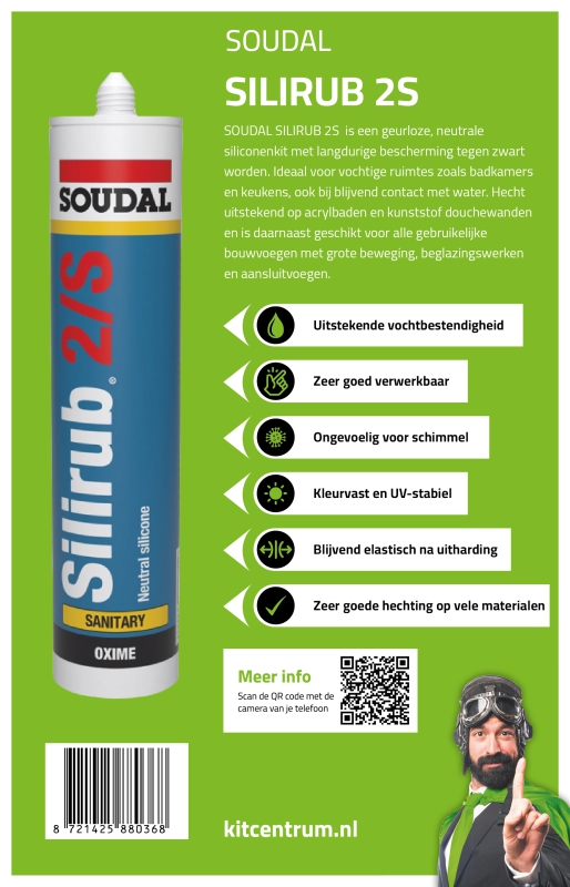 Soudal Silirub 2S kleurenkaart | 14 kleuren kit | Kitcentrum